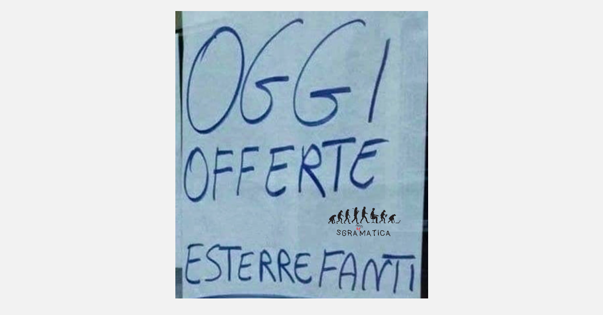 Offertissime - La Grammatica dei Trogloditi